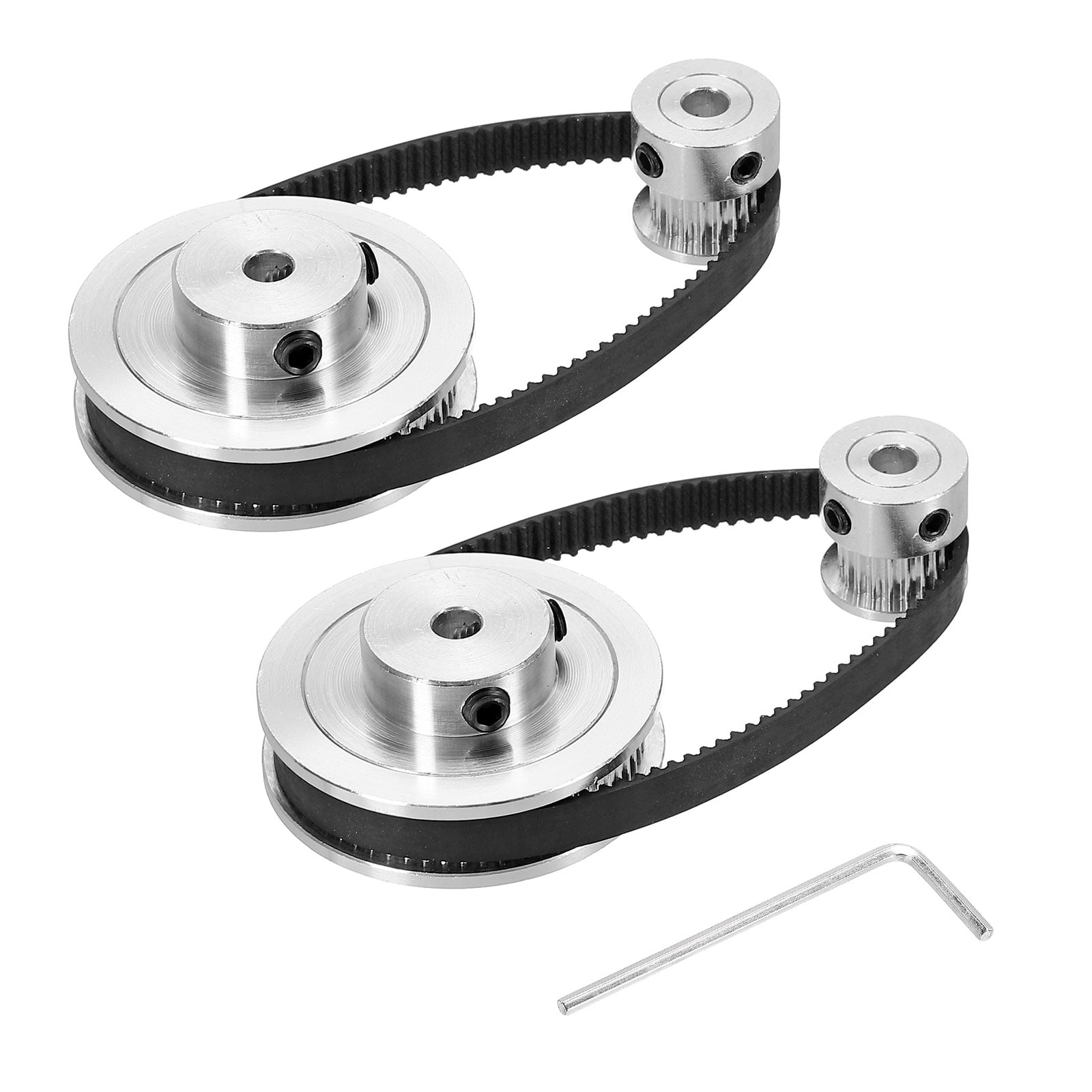 Uxcell Timing Pulley 20&60 Teeth 5mm Bore Synchronous Wheel with Belt ...