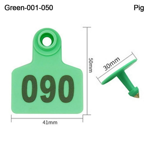Livestock Ear Tag Marker Applicator 001-50 Ear Tags For Sheep Goat Pig ...