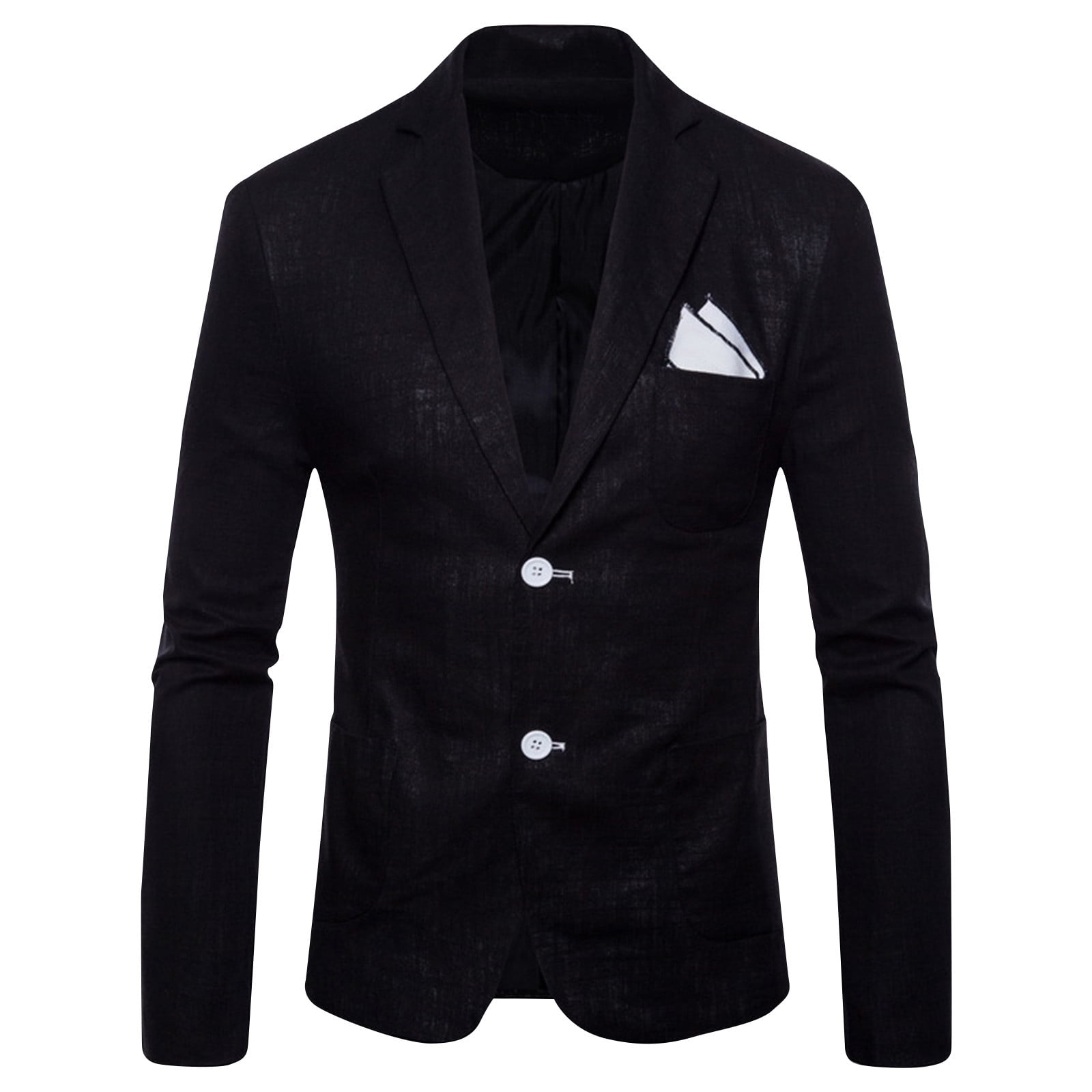 Men Coat Blazer Men's Fashionable Casual Solid Color Rows Two Button ...
