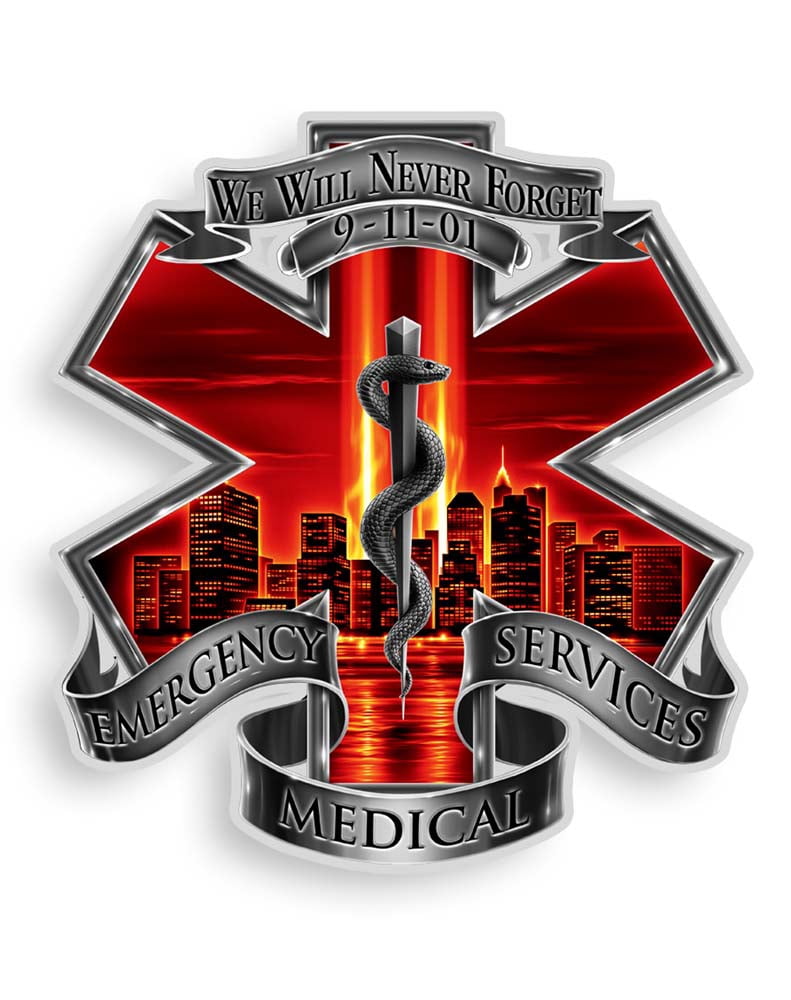 EMT Red High Honor EMS Tribute 12In Reflective Decal - Walmart.com