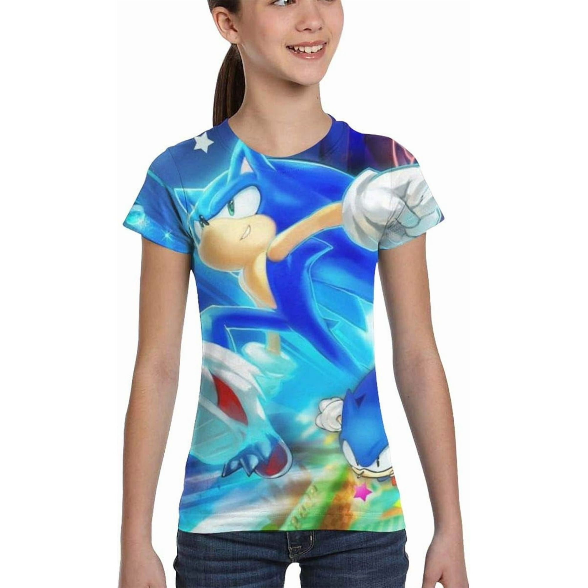 Click here for Sonics Blue Sonic The Hedgehog Girls T Shirt Short... prices