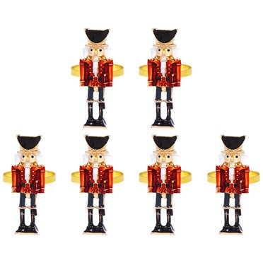 4Pcs Nutcracker Napkin Rings Christmas Napkin Holders Nutcracker ...