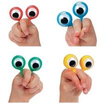 RI Novelty Dozen Set Instant Finger Eye Puppets, Party Favor Accessory ...