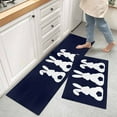 Easter Bunny 2 Pieces Non-Slip Kitchen Mat Set Cute Rabbit Family ...