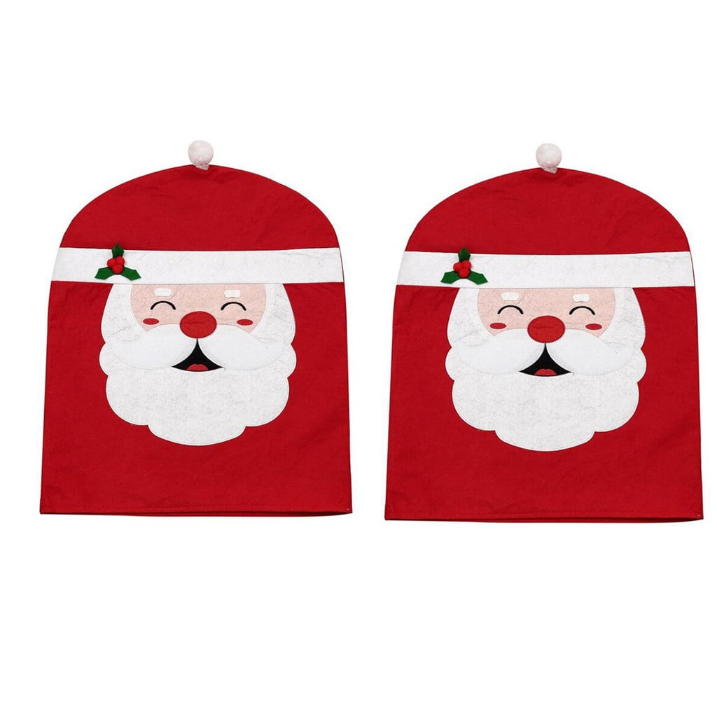 VerPetridure Christmas Non Woven Chair Cover Cartoon Old Man Snowman ...