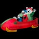 Airblown Inflatables Animated Penguin with Snowman on Bobsled - Walmart.com