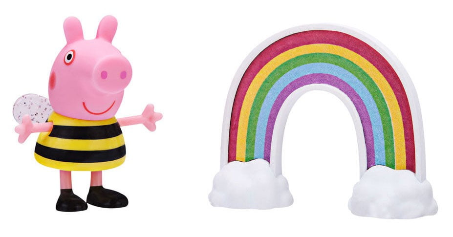 Peppa Pig Peppa & Rainbow Figures - Walmart.com