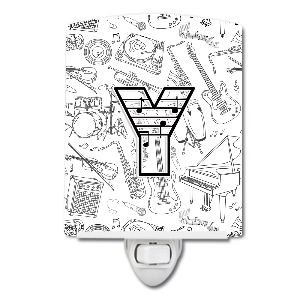 Letter Y Musical Note Letters Ceramic Night Light - Walmart.com