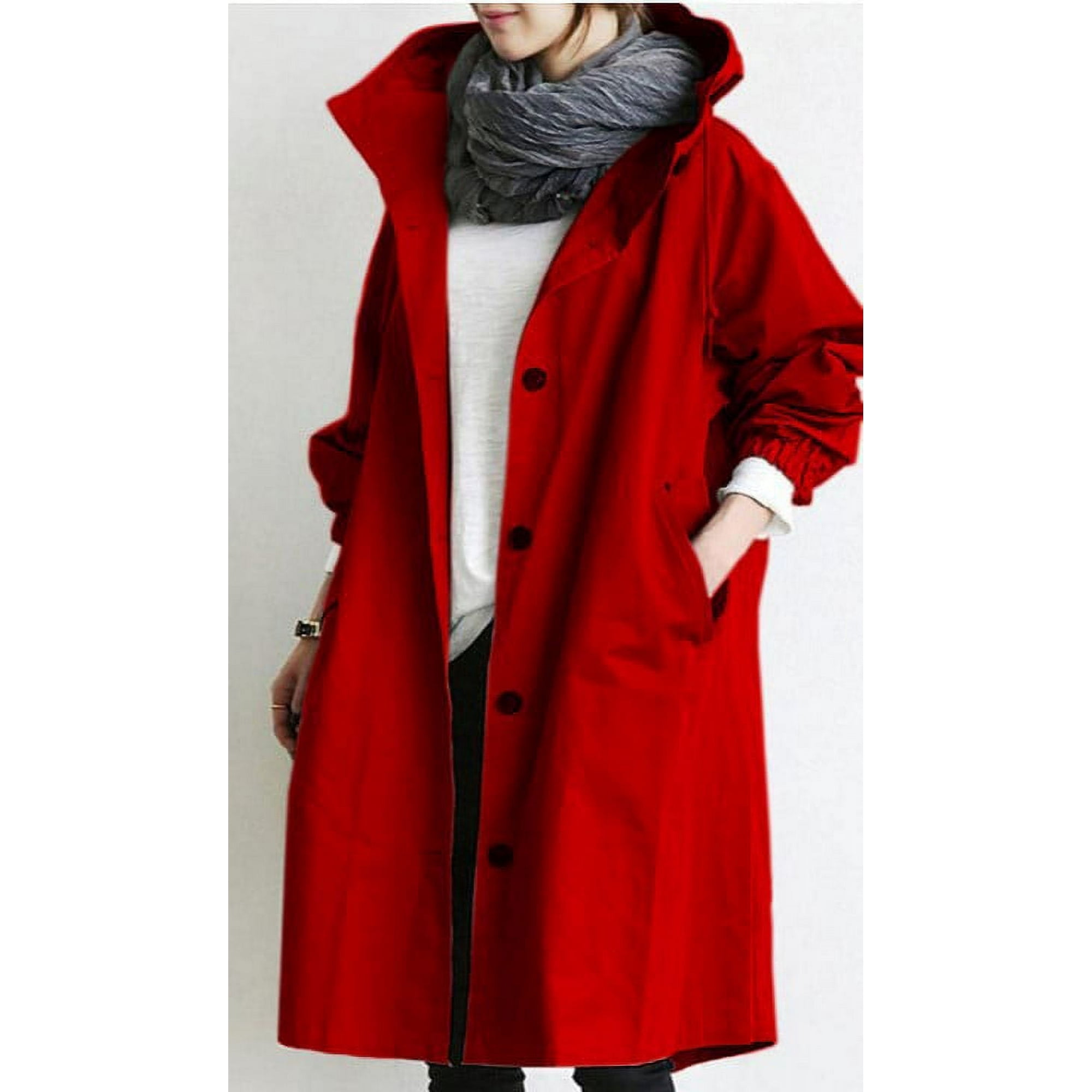 Click here for Generic Women Hooded Trench Long Coat Single Breas... prices