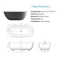 69'' Freestanding Bathtub Resin Stone Soaking Bathtub Solid Surface ...