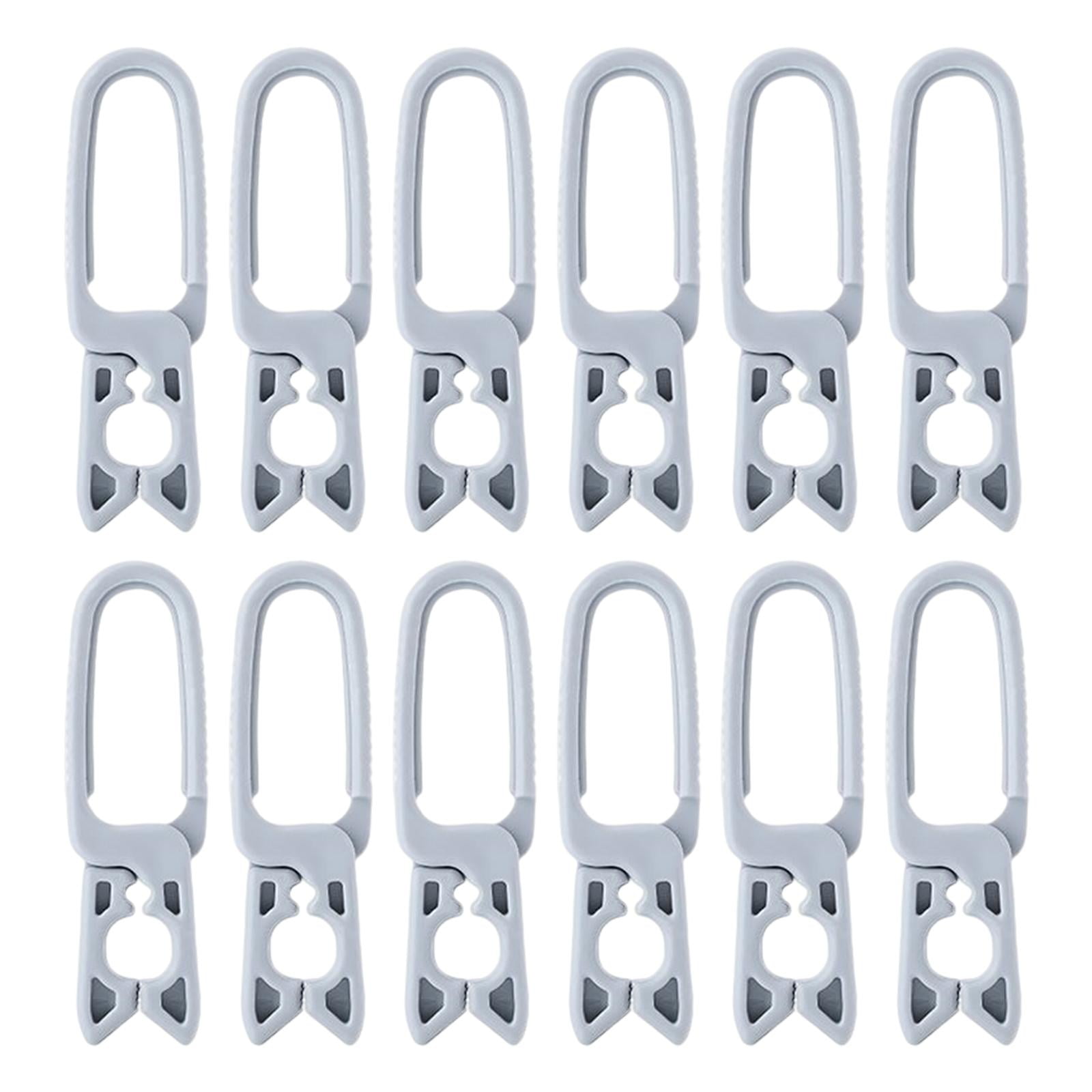 12Pcs Portable Sock Drying Rack Clothes Hanger Garter Clip Fastener for ...