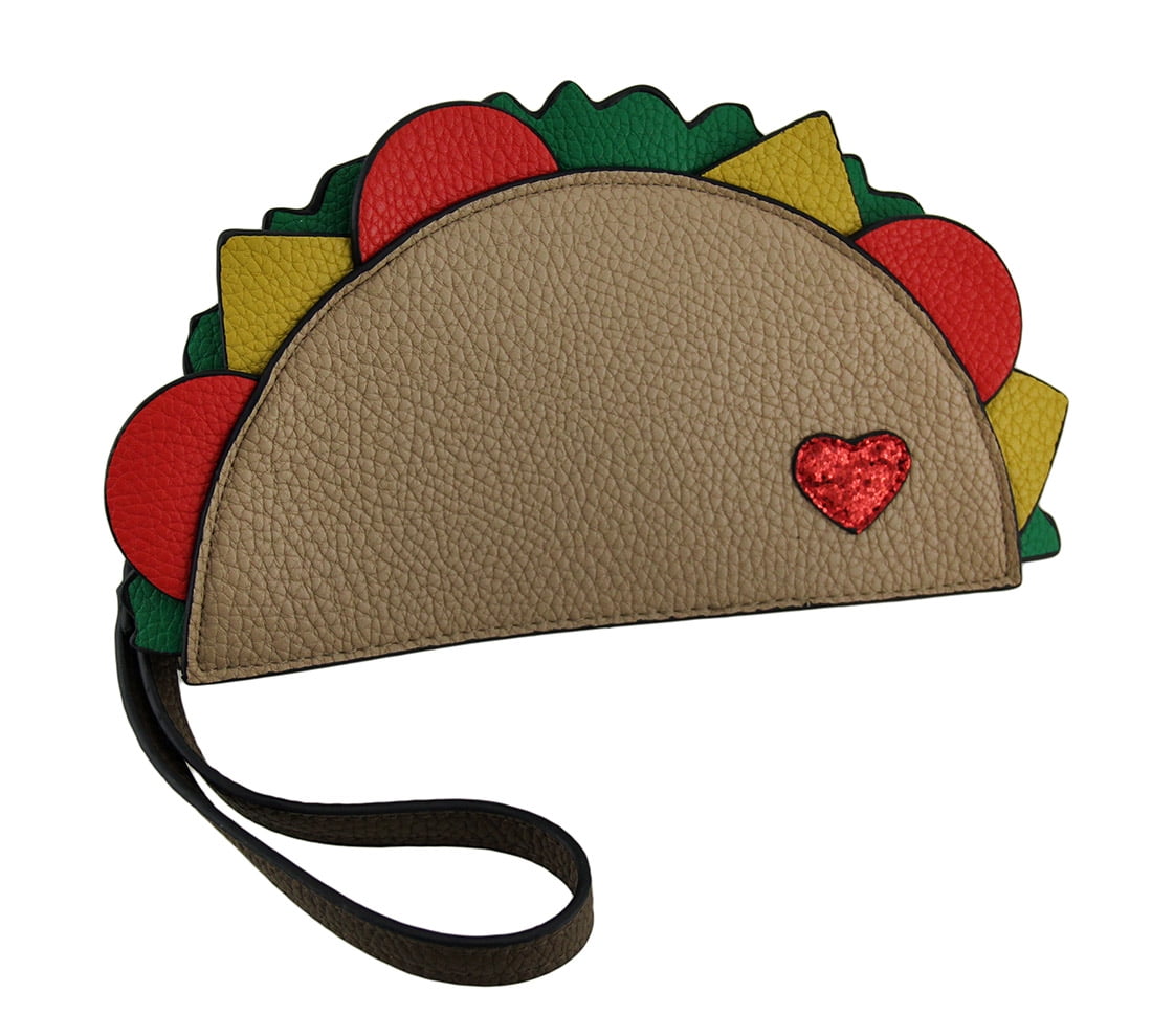 Zeckos Taco Bout Love Food Friendly Taco Shaped Purse w/Removable Wrist ...