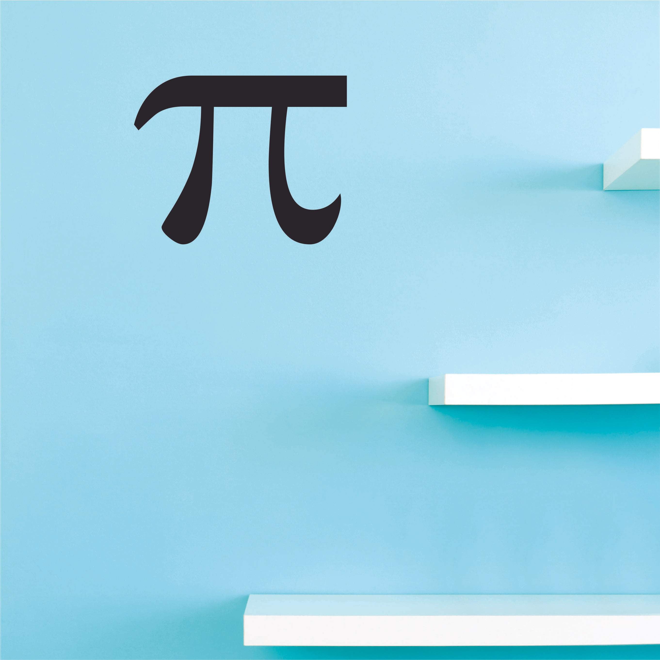 Pie Sign Wall Art Decal | DIY Removable Adhesive Math Symbol Decoration ...