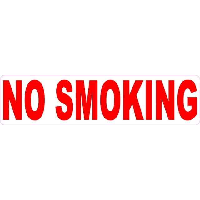 StickerTalk No Smoking Vinyl Sticker, 16 inches x 4 inches - Walmart.com