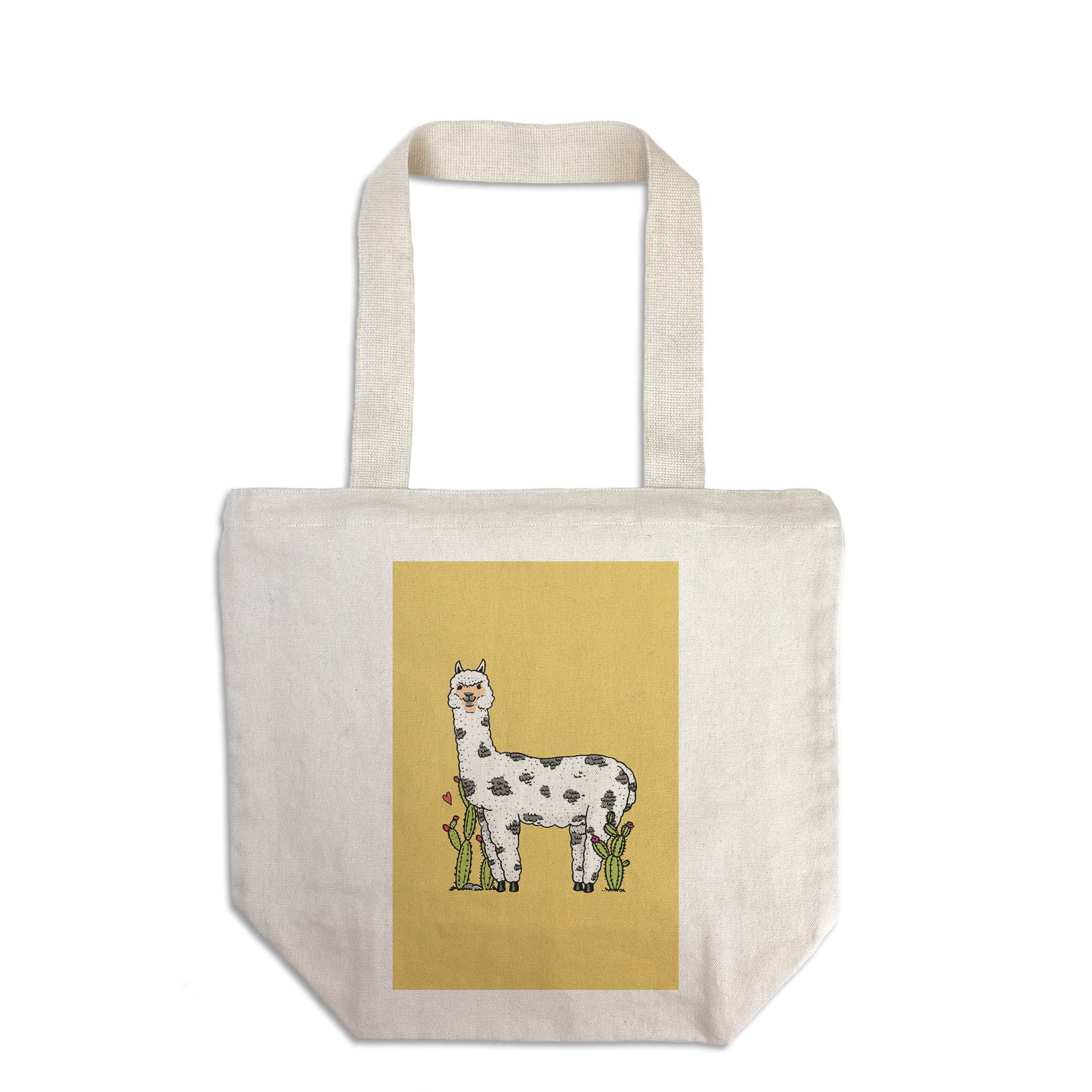 Spotted Alpaca and Heart, Vector Doodle, Contour, Artwork (100% Cotton ...