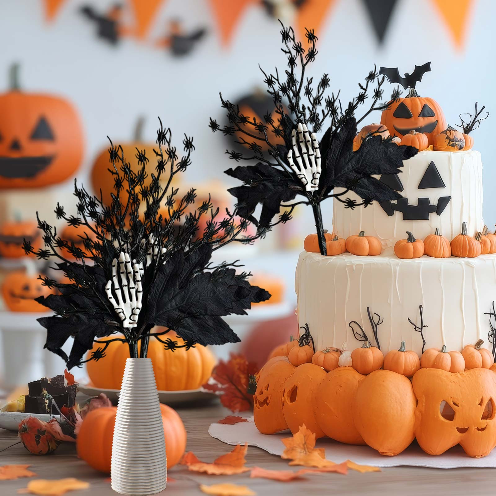 Ramo de Ramas Secas Artificiales para Halloween, Decoraciones de Mesa ...