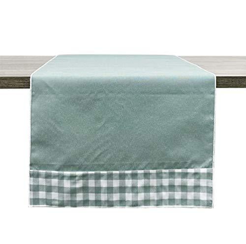 Fennco Styles Handmade Reversible Checkered Border Design Table Runner ...