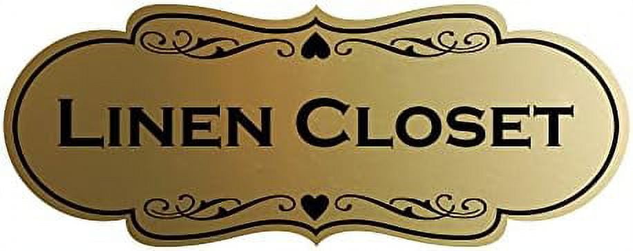Designer Linen Closet Sign (Brushed Gold) - Large - Walmart.com