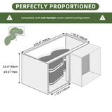 Uforic 2-Tier Kidney-Shaped Corner Cabinet Organizer with Adjustable ...