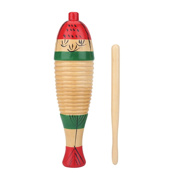 Percussion Guiro,Wooden Colorful Fish Shaped Wood Guiro Guiro ...
