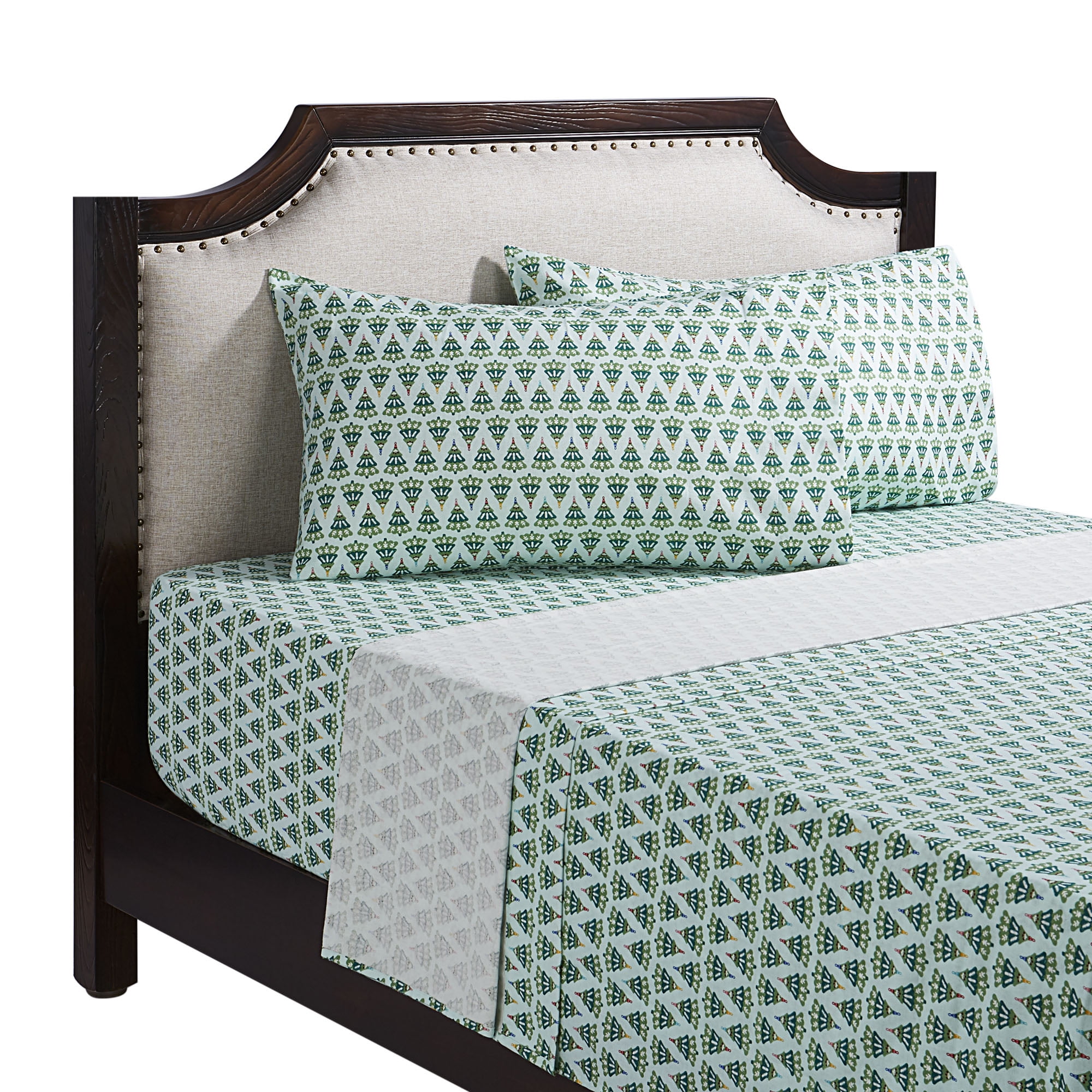 Holiday Time 4-Piece Holiday Trees Flannel Sheet Set, Double - Walmart.ca