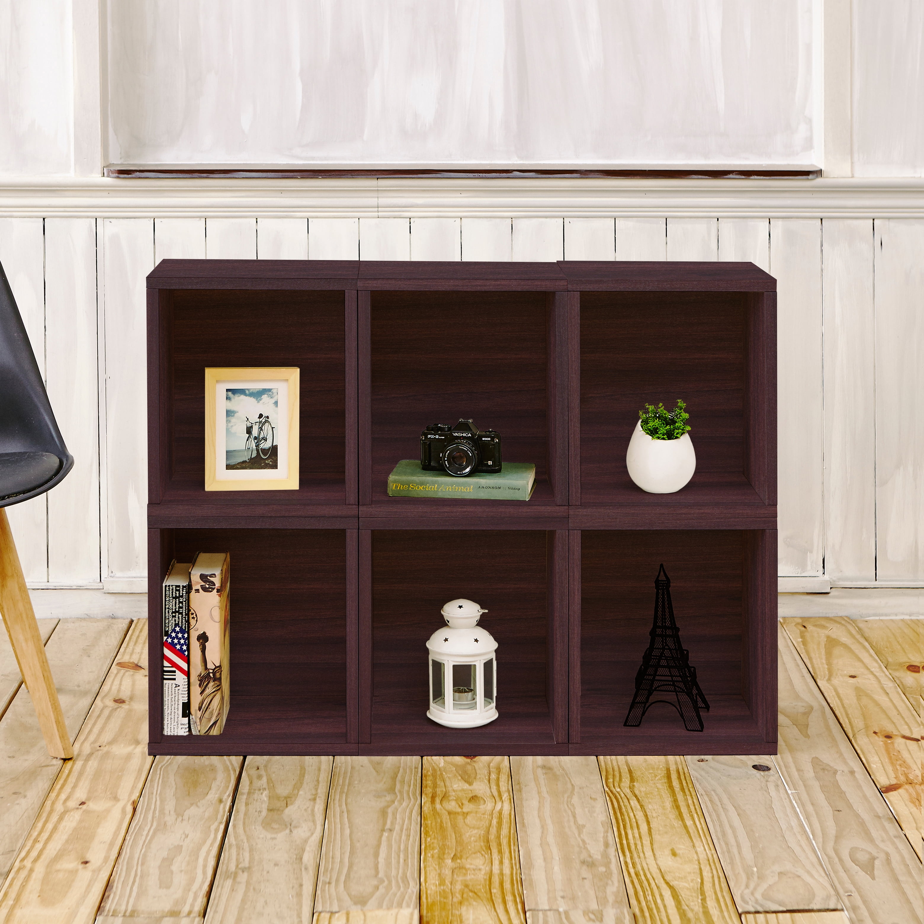 Way Basics Eco Stackable Modular Storage Cubes Plus, Espresso, 6-Pack ...