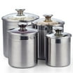 Cooks Standard 4-Piece Stainless Steel Airtight Canister Set with Seal ...