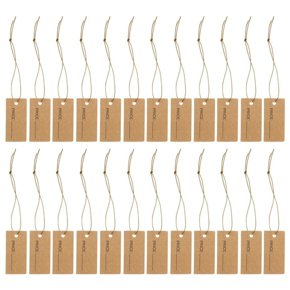 GOOHOCHY 100 Pcs Tag Labels Kraft Paper Hang Handmade with Love Tags ...