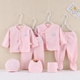 0-3 Months Toddler Seven Piece Baby Set Cartoon Baby Set Newborn Romper ...