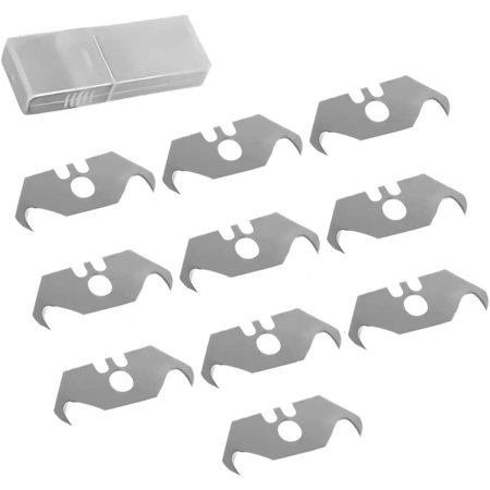 10Pack Utility Hook Blades SK5 Steel Hook Razor Blades for Cut and Trim ...