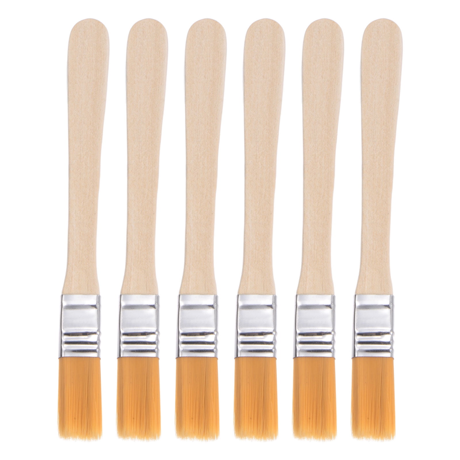 Uxcell 0.5" Width Small Paint Brush Nylon Bristle with Wood Handle ...