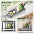 Small Dish Drying Rack Expandable Compact Stainless Steel Dish Drainer ...
