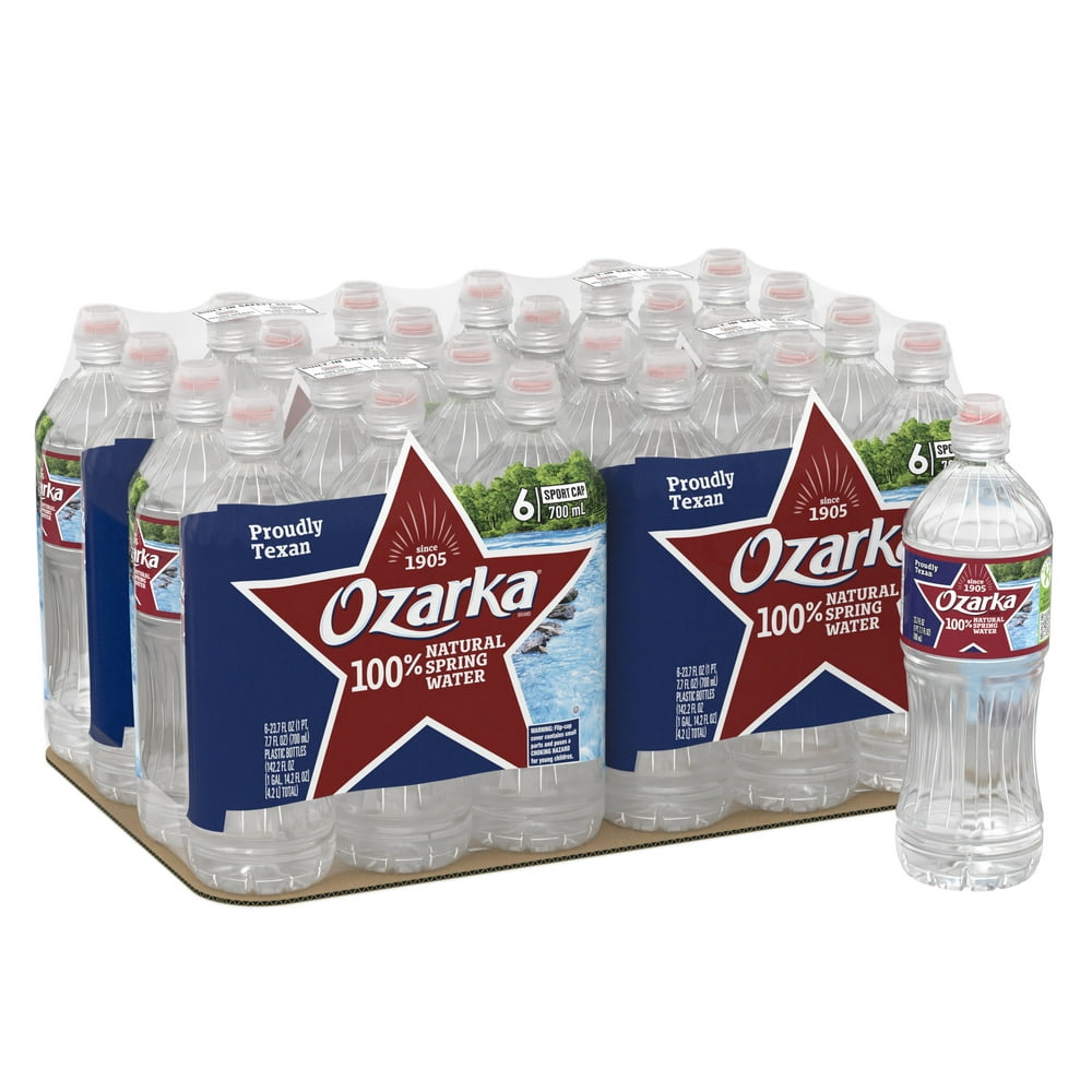 OZARKA Brand 100% Natural Spring Water, 23.7-ounce plastic bottles ...