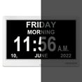 TROCOTN 10-Inch Electric Powered Digital Calendar Wall Clock, Big ...
