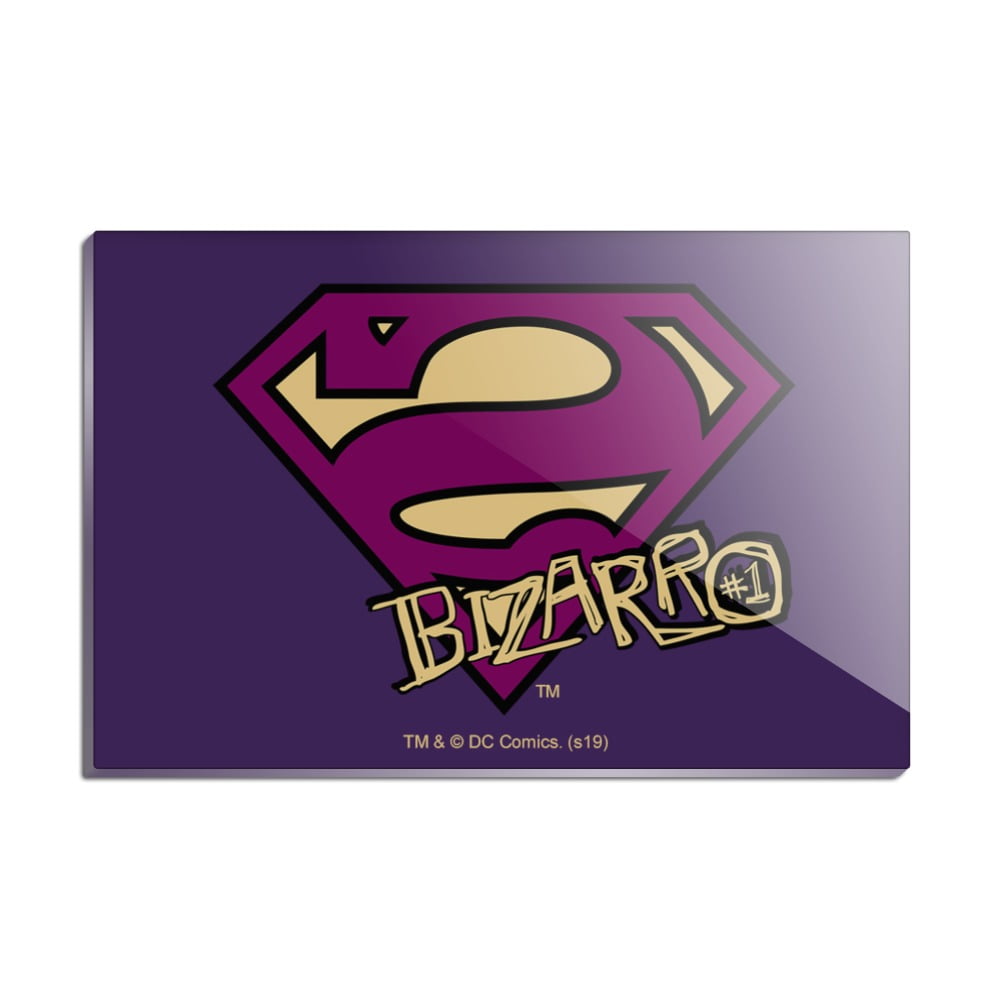 Superman Bizarro Shield Logo Rectangle Acrylic Fridge Refrigerator ...