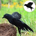 5.9 in., 5 Pcs Halloween Scary Black Crows — Black Feathers with Eerie ...