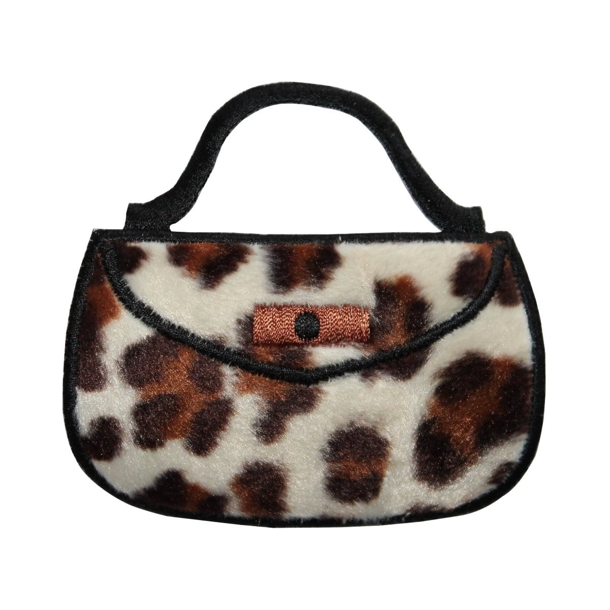ID 8369 Fuzzy Leopard Print Purse Patch Bag Fashion Embroidered Iron On ...