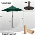 9FT Dark Green Round Push Button Tilt And Crank Patio Umbrella, Heavy ...