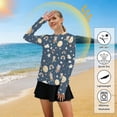 Bear Rainbow Clouds Hot Air Balloon Women UPF 50+ UV Shirts Long Sleeve ...