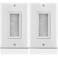 JUJHGRF-1-Gang Wall Plate (2 Pack), Brush Style Opening Passthrough Low ...