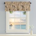 Coastal Beach Kitchen Valances for Windows 42x12 Inch Kitchen Curtains ...
