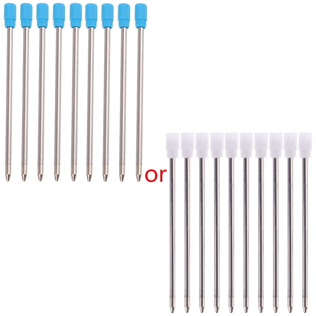 HeroNeo 10pcs Ballpoint Pen Refills Replacement 1.0mm Blue Black Ink ...