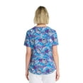 Disney Stitch Comet Women's V-Neck Print Scrub Top, Sizes XS-3XL ...
