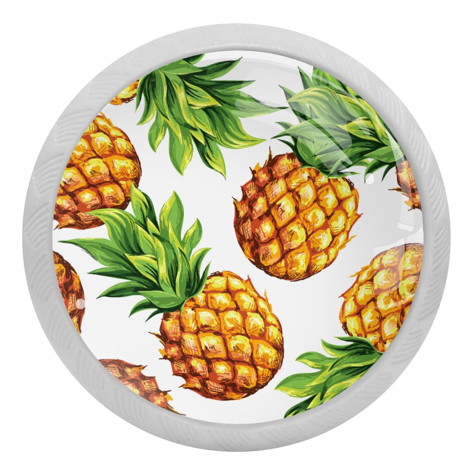 4PCS Round Pineapple Cabinet Fluorescence Knob Glowing in the Dark ...