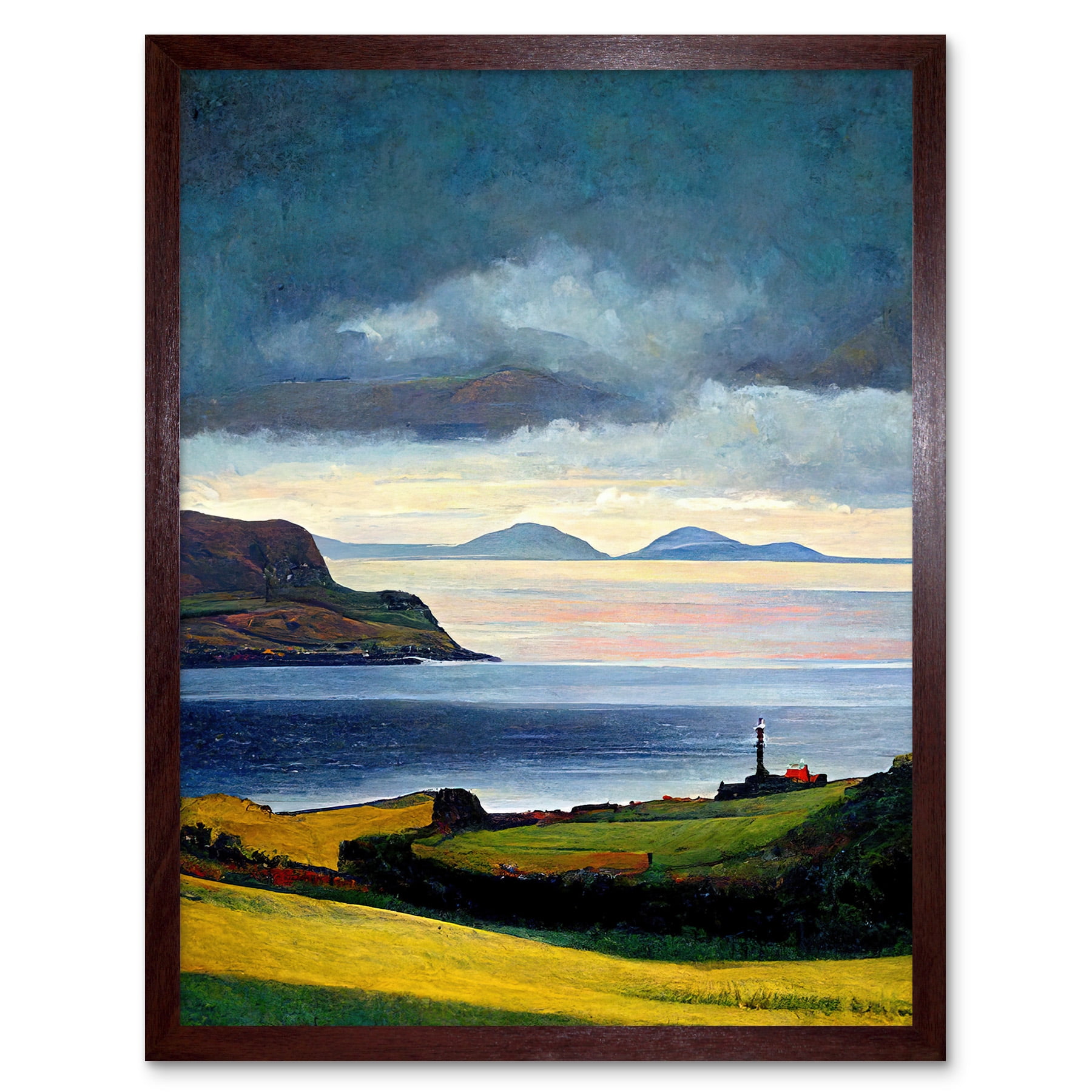 Mull Of Kintyre Scotland Art Print Framed Poster Wall Decor 12x16 inch ...