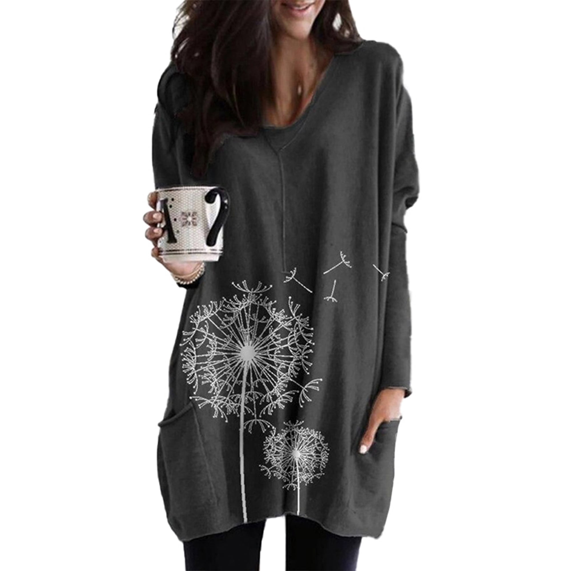 Click here for Himone Long Tunic Pullover Blouse Tops For Women P... prices