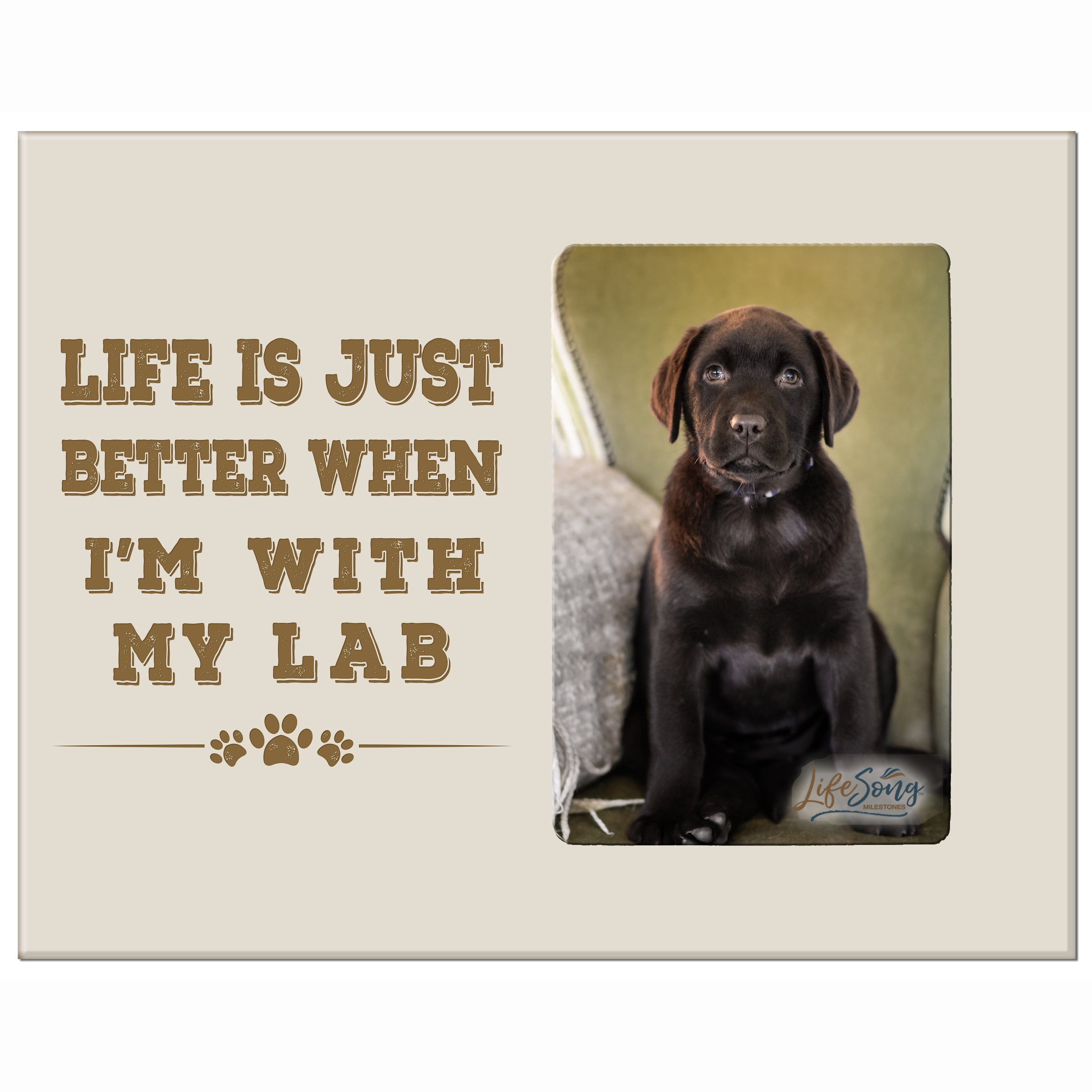 Wooden Inspirational 8x10 Picture Frame for Pet Dogs holds 4x6 photo ...