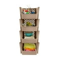 Spec101 Plastic Stackable Storage Bins - 4pc Tan Pantry Closet ...
