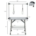 42" Folding Dog Pet Grooming Table Stainless Steel Frame Rubber Mat on ...