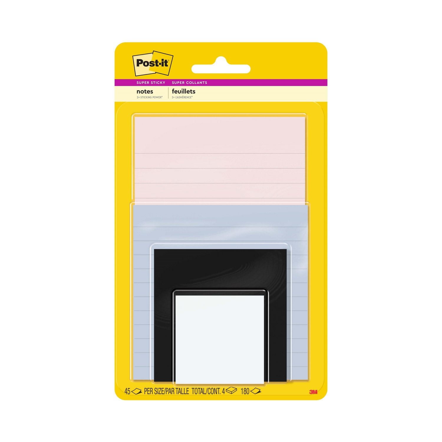 Post-it® Super Sticky Notes 4622-SSNE, Simply Serene Collection, Lined ...